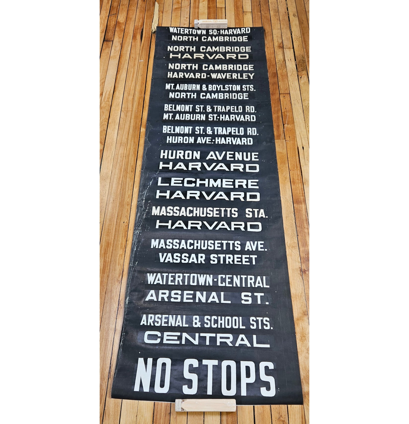 Boston MTA Rollsign Curtain Mid-20th Century: Cambridge and Watertown ...